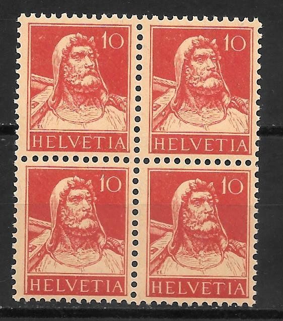 Viererblock 126I Tellbrustbild ** 1914 | Kaufen auf Ricardo