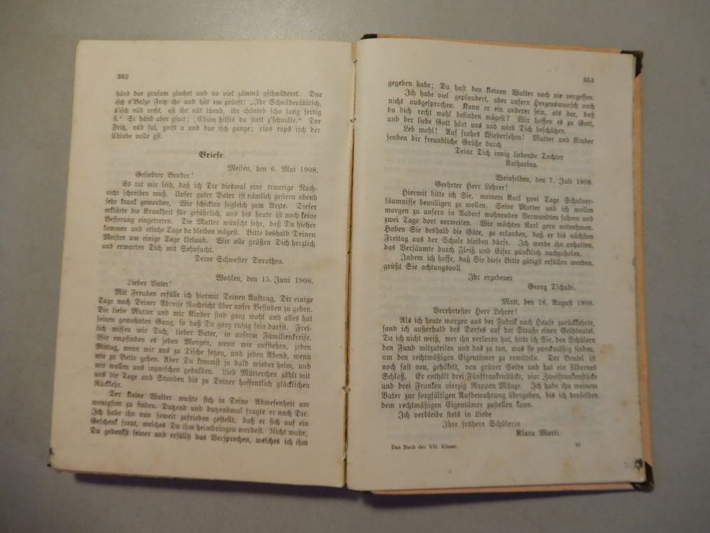 Das Buch der VII. Klasse, Glarus 1909, Top Zustand! (Gebraucht) in ...