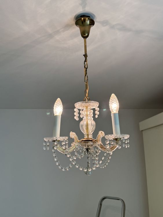 Eleganter Kristall-Lüster, 3-flammig, Vintage-Stil | Kaufen auf Ricardo