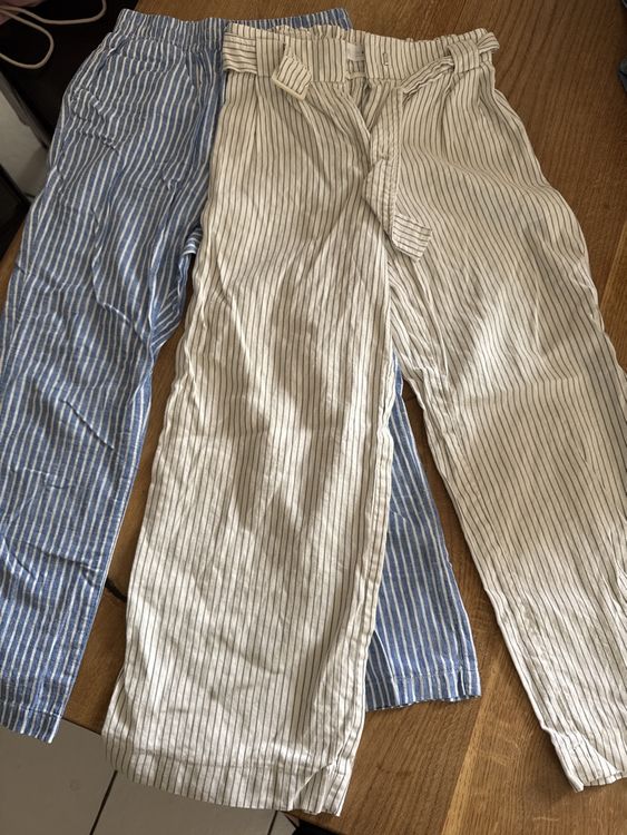 2x Sommerhosen Gr. 128 gestreift Zara & L.O.G.G. (Gebraucht) in Merlischachen für CHF 10 – mit ...
