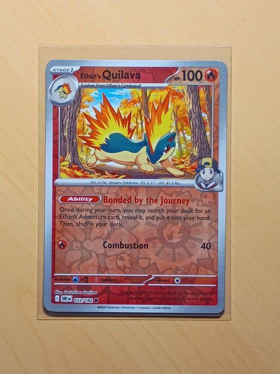 Pokemon Destined Rivals Ethan Quilava 033 Reverse Holo 🇬🇧 (Neu (gemäss ...