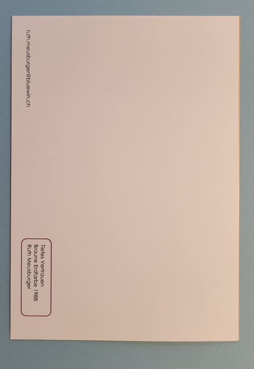 Ruth Meusburger Original Geschenkkarte "Tiefes vertrauen" (Neu (gemäss ...