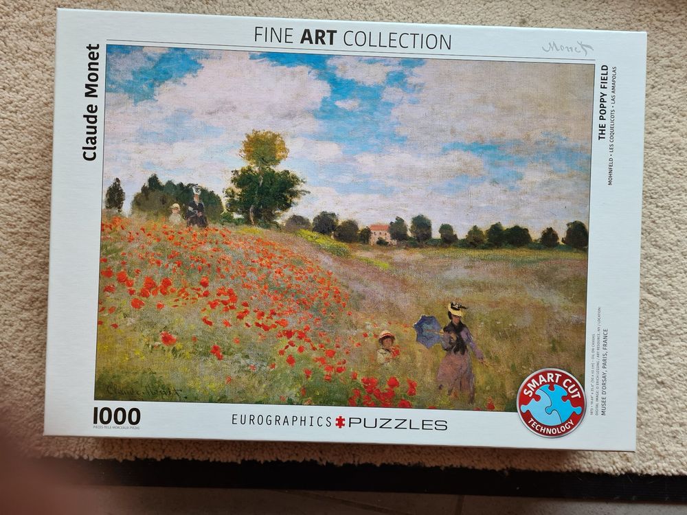 Puzzle 1000_Claude Monet_Les Coquelicots/Mohnfeld (Gebraucht) in Nyon ...