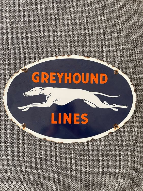 Plaque émaillée / Emailleschild GREYHOUND LINES - 1960-70 (Gebraucht ...