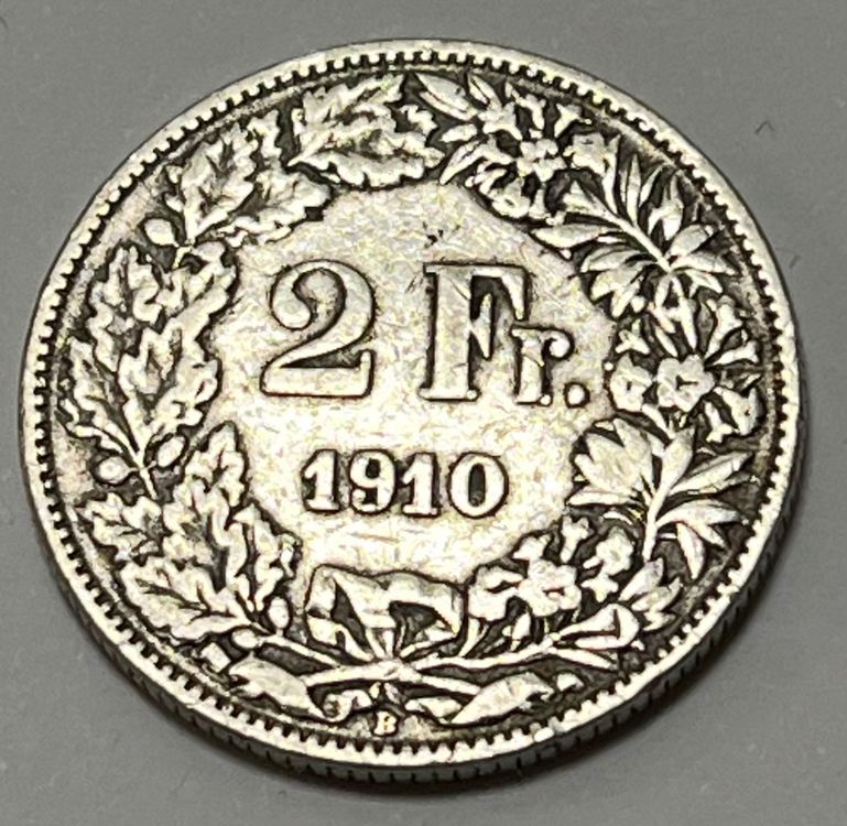 2 Franken - stehende Helvetia - 1910 B (Gebraucht) in Dietikon für CHF 19 – mit Lieferung auf ...