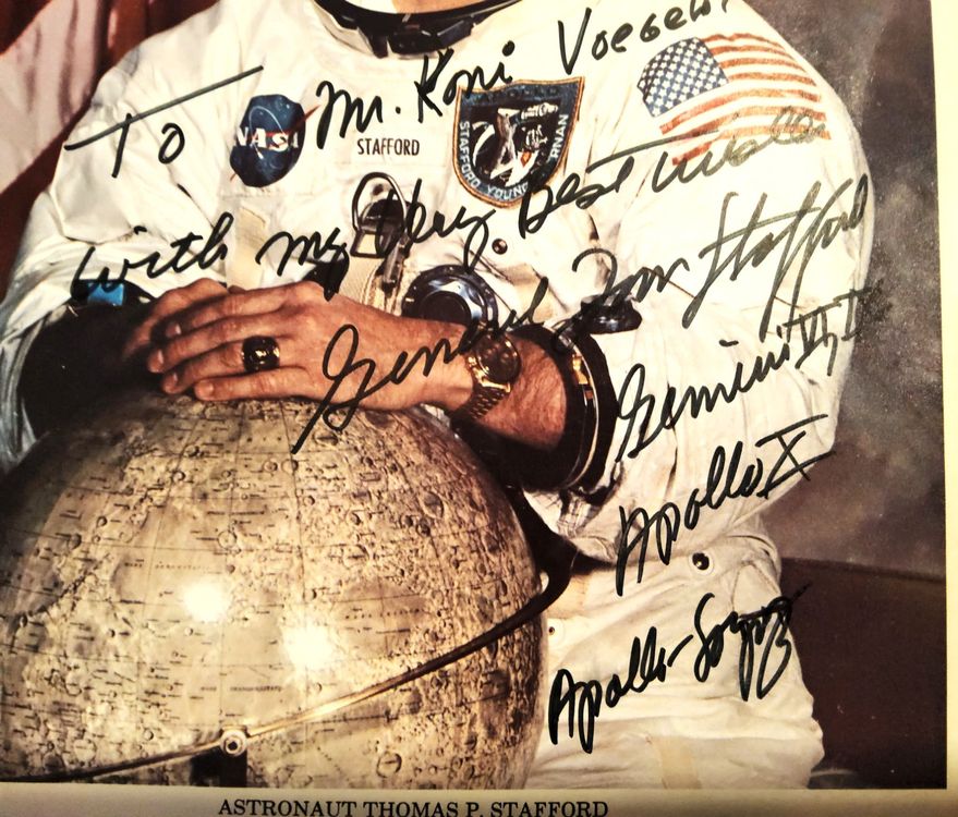 Astronaut Commander THOMAS P. STAFFORD Foto/Signatur/Widmung (Gebraucht ...