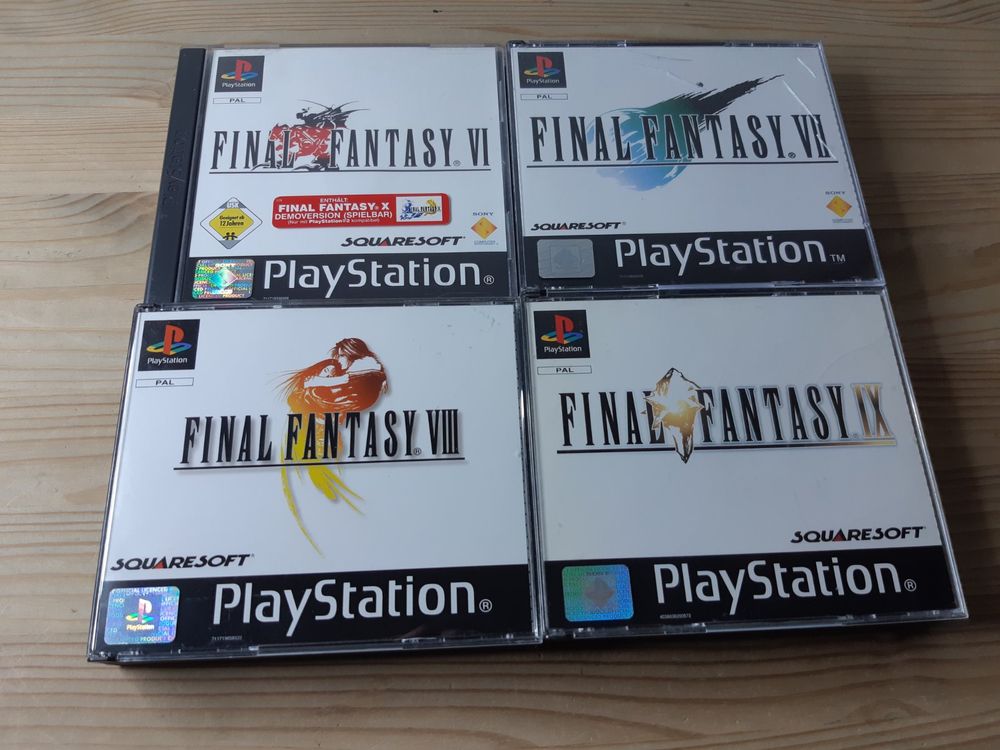 Final Fantasy PS1 Sammlung: VI 6 VII 7 VIII 8 IX 9 / 4 Games (Gebraucht ...