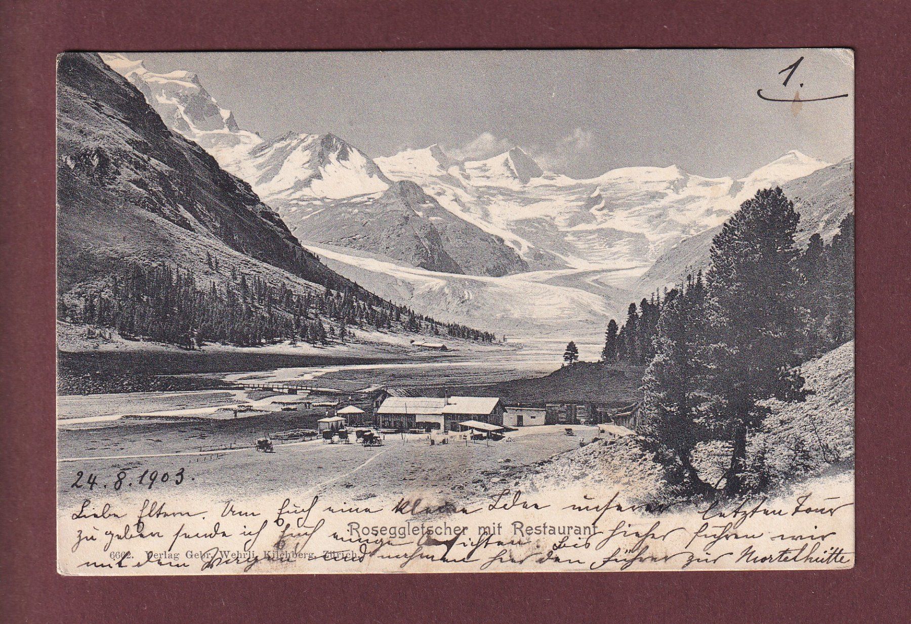 Restaurant ROSEG - Gletscher - 1903 (D'occasion) à Pully pour CHF 5 ...