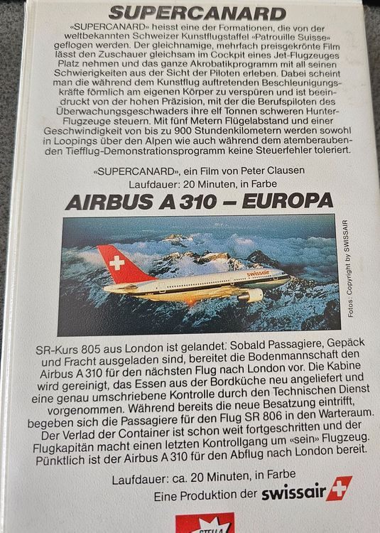 Supercanard/swissair/schweiz/Airbus A 310 europa/vhs | Kaufen auf Ricardo