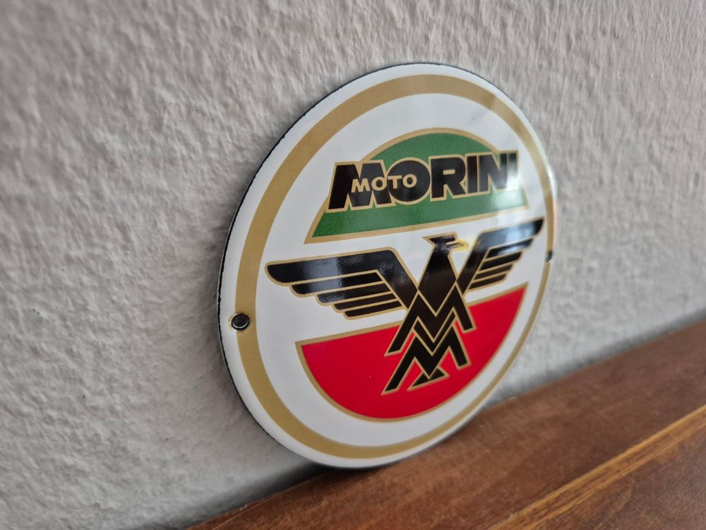 Emailschild Moto Morini Motorrad Logo Italien Emaille Schild (Neu ...