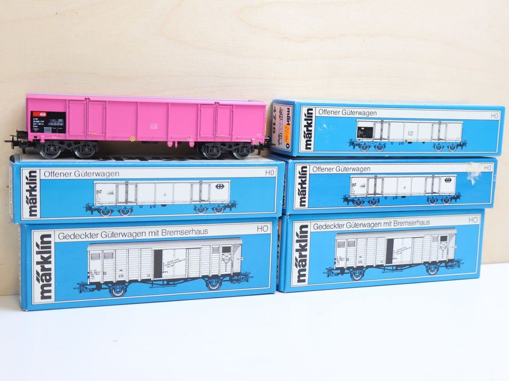 Märklin 5 x SBB Hochbordwagen 4689/4718/4698 - Top Modelle | Kaufen auf ...