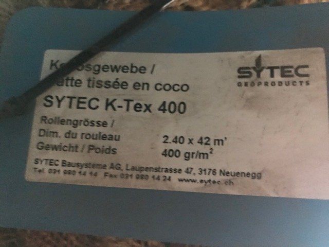 SYTEC K-Tex 400 Kokosgewebe, Rollengrösse 2.40x42m, Top Z... (Neu (gemäss Beschreibung)) in ...