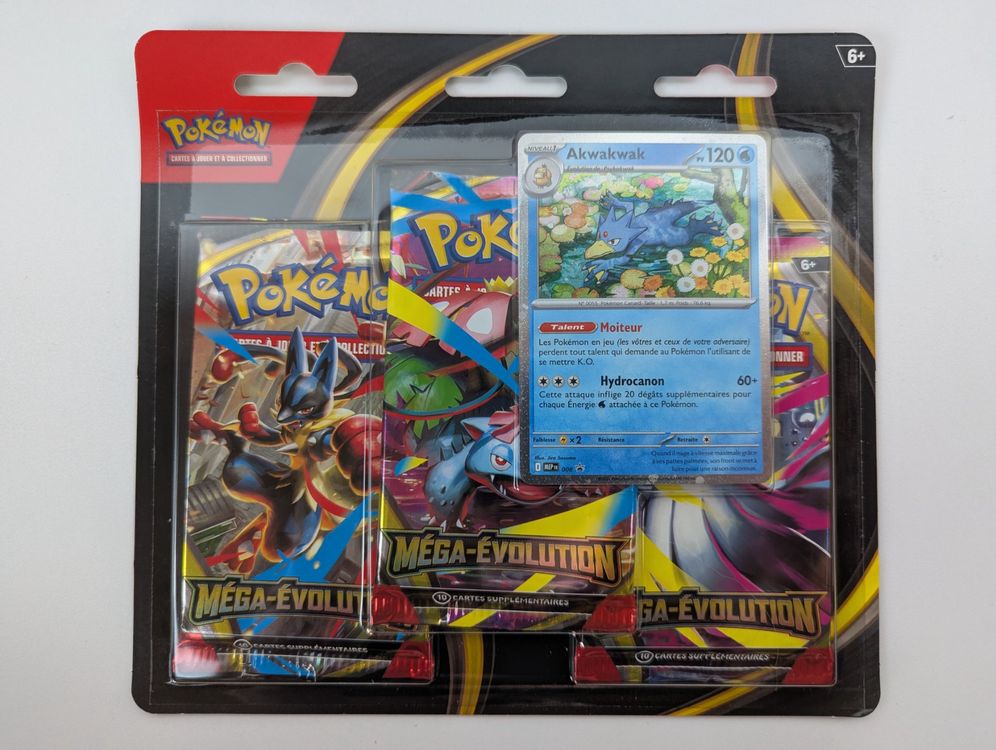 Lot de 2 Blister 3-Pack de Méga-Évolution Pokémon FR (Neu und originalverpackt) in Yvorne für ...