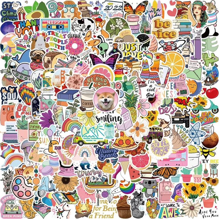 200 Stk. Sticker/Aufkleber - Niedliche Deko Aufkleber (Neu und ...