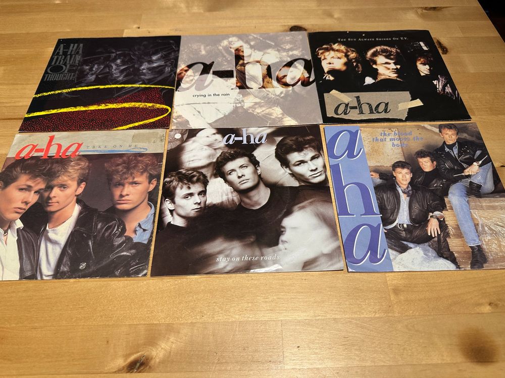 AHA A-HA tolle Singles Sammlung 80's 7" Top Hits Kult Charts (Gebraucht ...