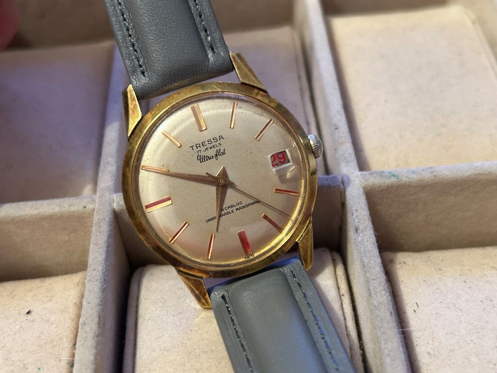 Montre vintage Tressa Ultra flat mécanique 34mm fonctionne (Gebraucht ...