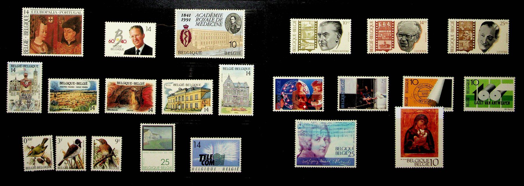 EUROPE BELGIQUE BEAUX TIMBRES NEUFS** 1991. COTE 21.3 / JA53 (Neuf ...