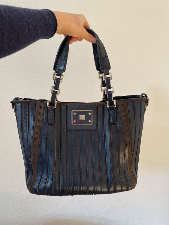 Anya Hindmarch blue Belvedere leather bag | Kaufen auf Ricardo