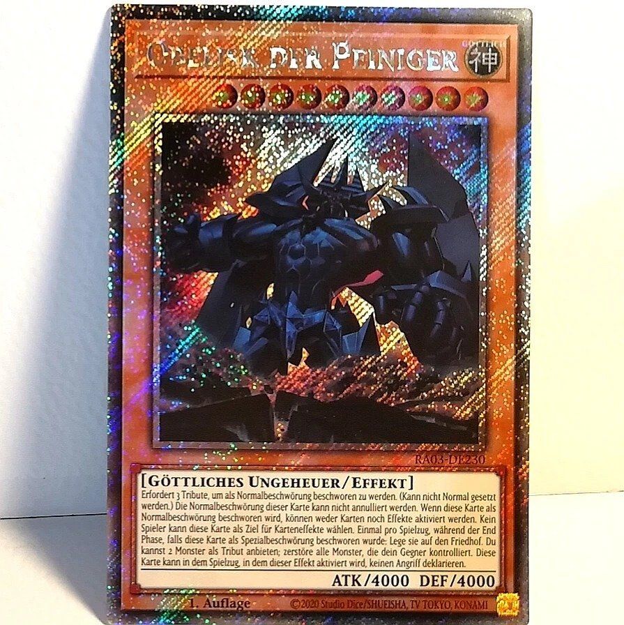 Yugioh Götter-Karte Obelisk Der Peiniger Platinum Secret Rar (Neu und ...
