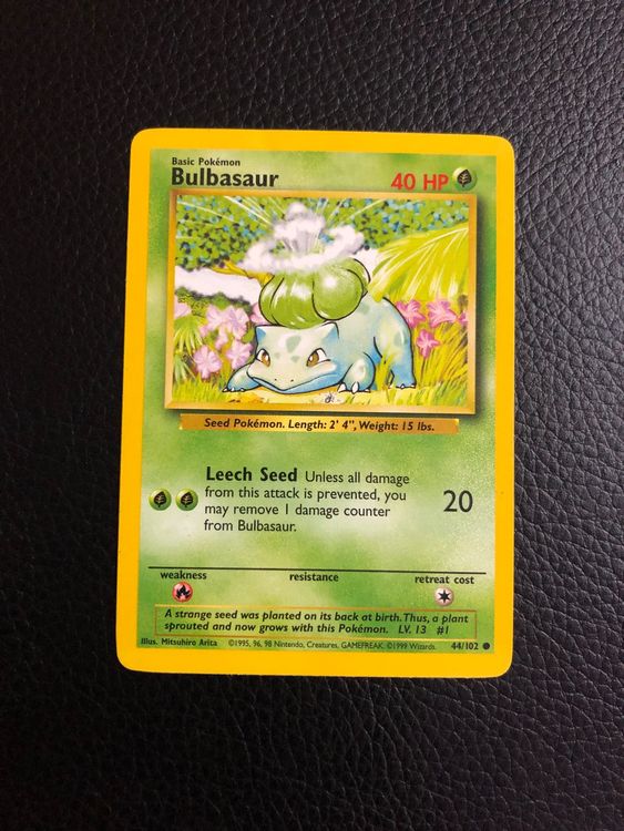 Base Set Bulbasaur 44/102 Ab 1 | Kaufen auf Ricardo