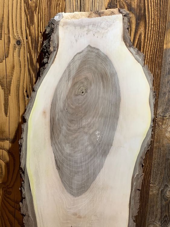 Nussbaum Brett mit Rinde. Naturbrett. Baumscheibe (Neu und ...