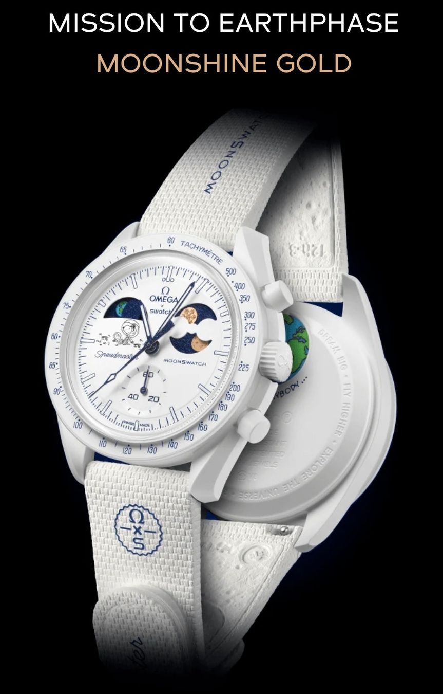 SWATCH MISSION TO EARTH PHASE MOONSHINE GOLD - COLD MOON (Neuf avec emballage d'origine) à ...