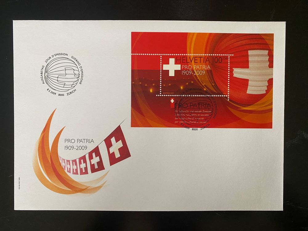 Ersttagsbrief 08.05.2009 - 100 Jahre Pro Patria - Grossbrief | Kaufen auf Ricardo