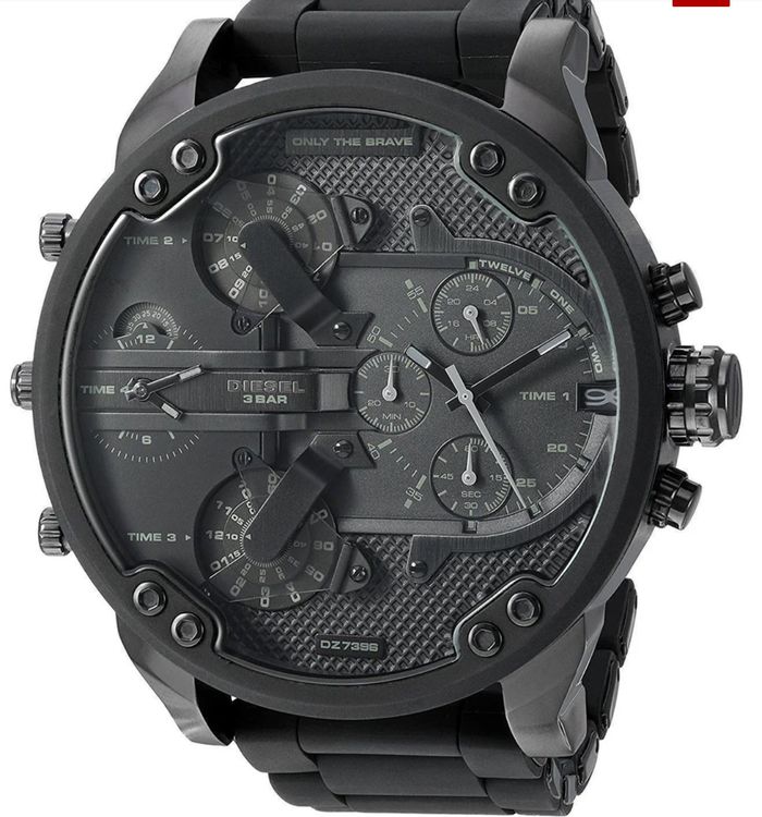 Schwarze Diesel Uhr