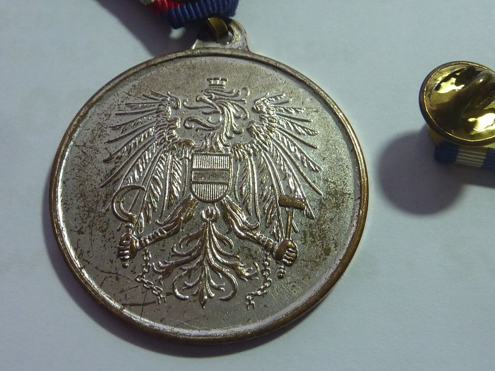 Militär Wehrdienst Medaille Österreich STETS BEREIT m.Spange | Kaufen ...