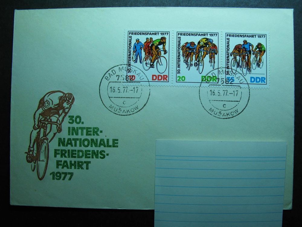DDR 1977 Brief Radrennfahrt Frieden | Kaufen auf Ricardo