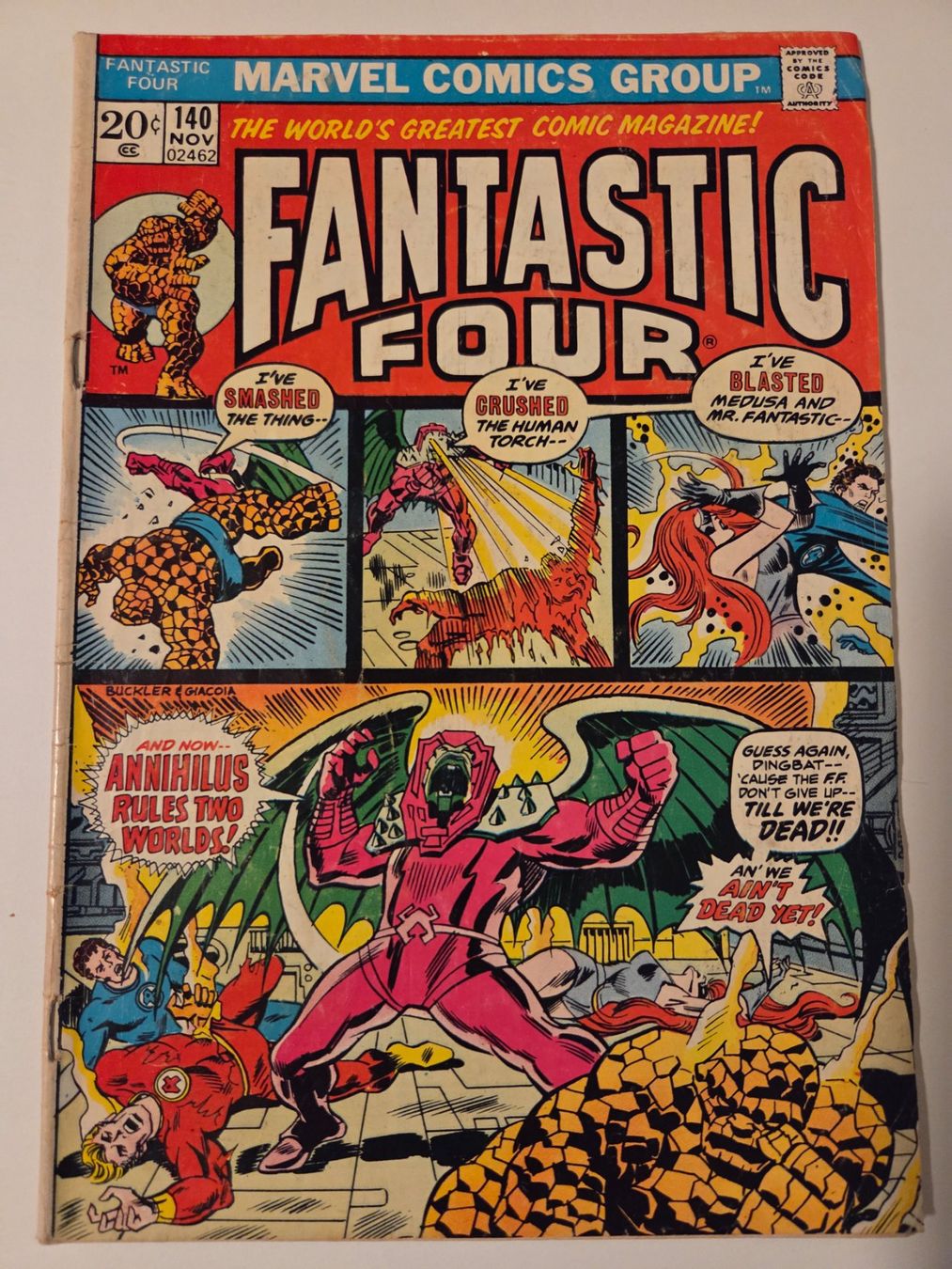 FANTASTIC FOUR #140 (Marvel, 1973) Origin of Annihilus (Gebraucht) in ...