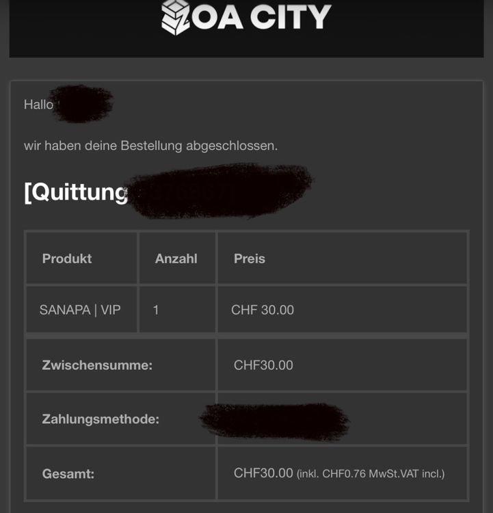 ZOA CITY SANAPA VIP Ticket - Samstag 20. Juni 2026 (Neu (gemäss ...