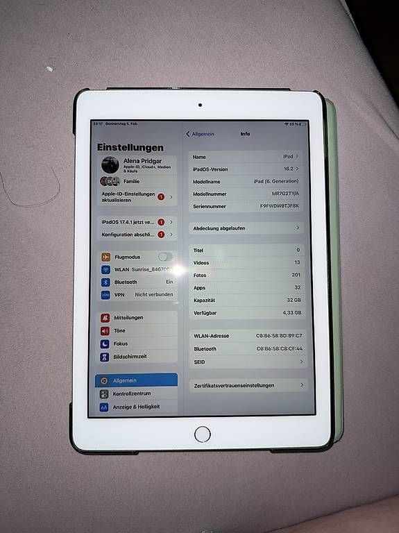 IPad 6. Gen inkl. Apple Pen 1. Gen & Hülle (Gebraucht) in Oberriet für ...