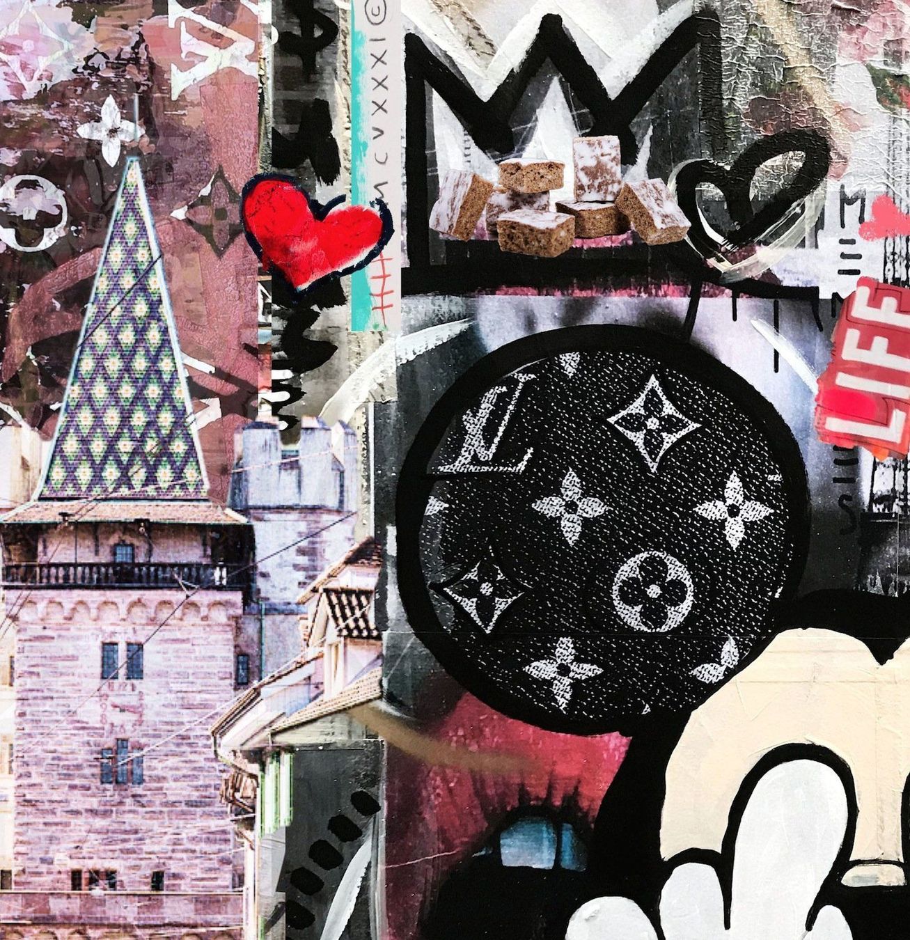 Basel Pop Art Kunst Mickey Mouse Taube City Love Fashion (Neu (gemäss ...