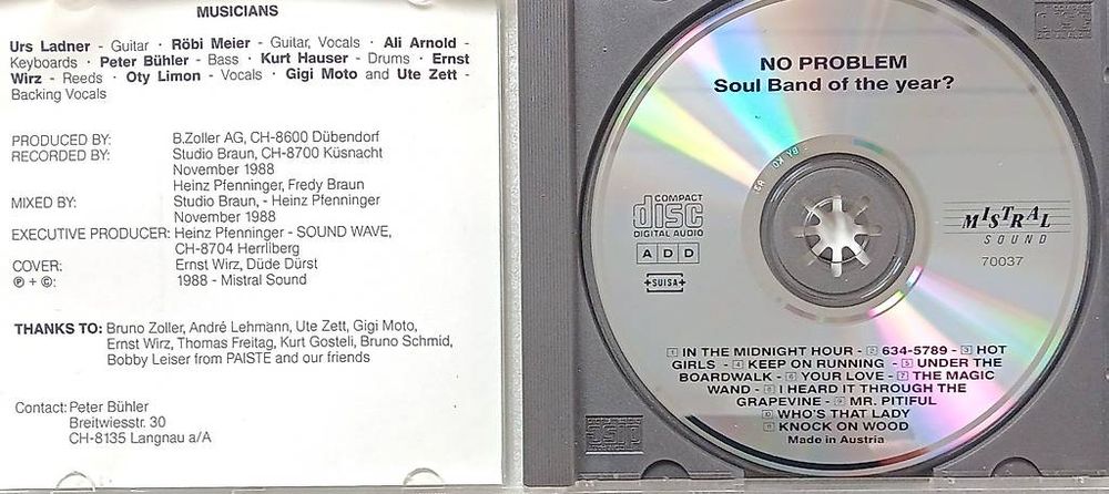 🎵 CD - No Problem - soul-band of the year ? (Gebraucht) in Matzingen ...