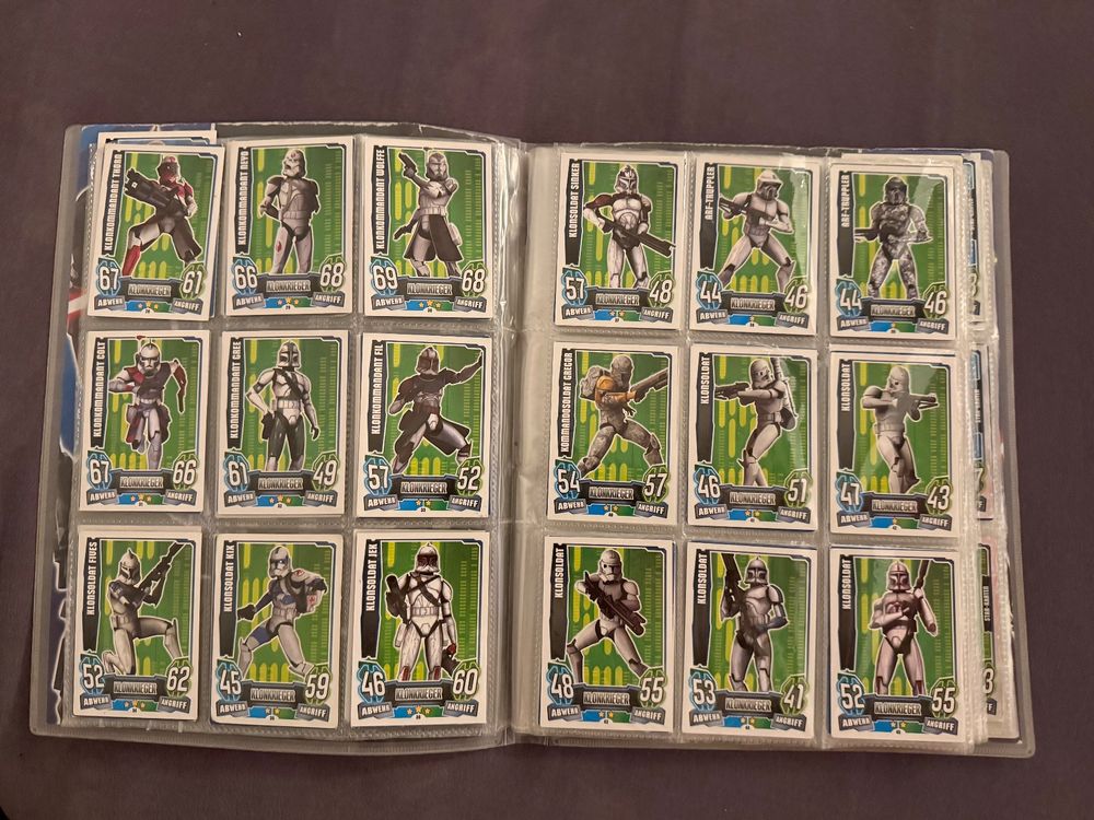 Star Wars Topps Force Attax Trading Card Game, Voller Binder (Gebraucht ...