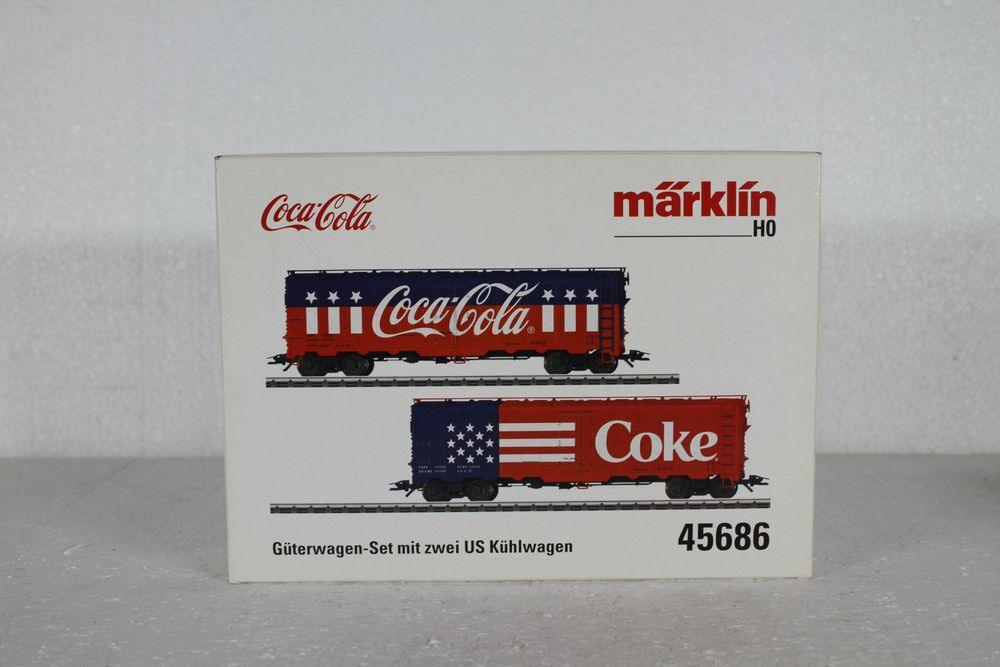 Märklin 45686 Coca Cola Güterwagen-Set "US Kühlwagen" USA (Neu und ...