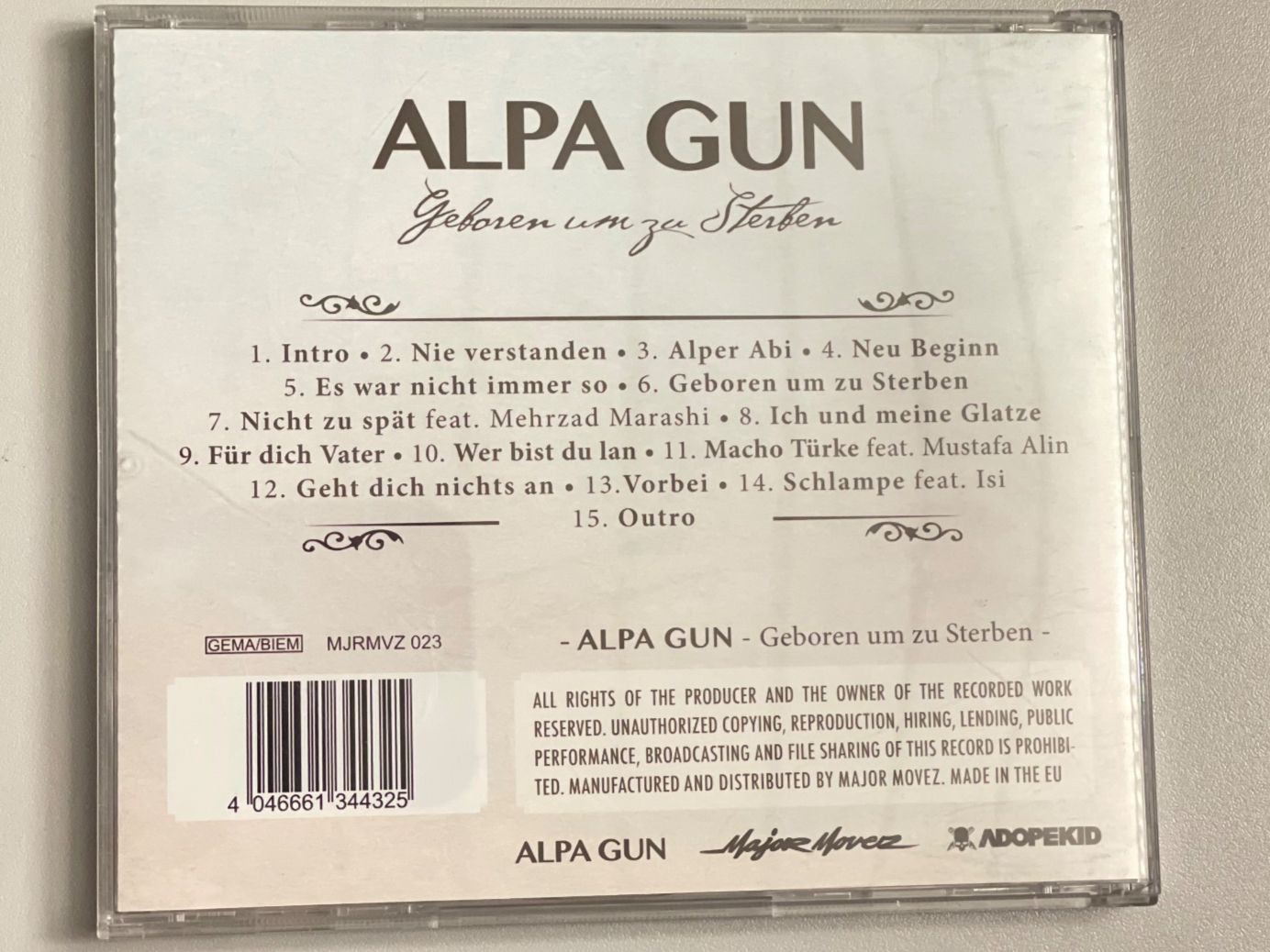 Alpa Gun - Geboren Um Zu Sterben CD - Deutschrap - Top (Gebraucht) in ...