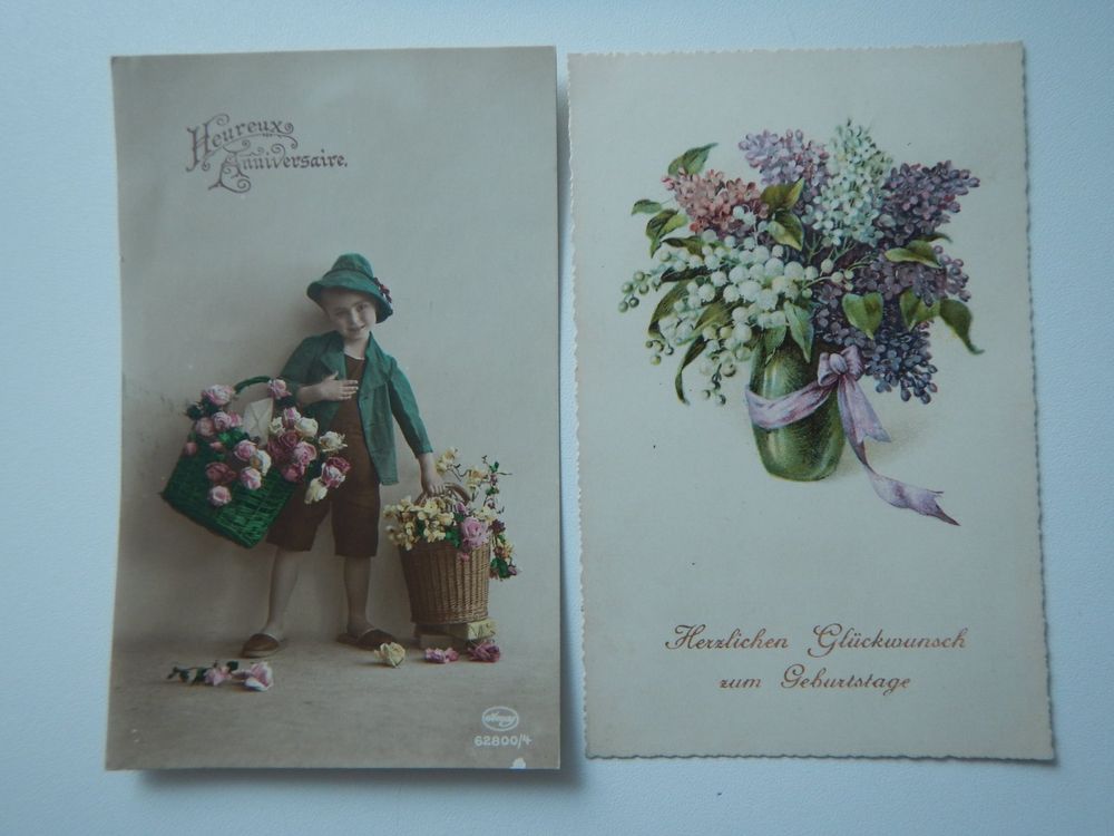 2 Stk. Postkarten Glückwünsche zum Geburtstag (Gebraucht) in Langendorf ...
