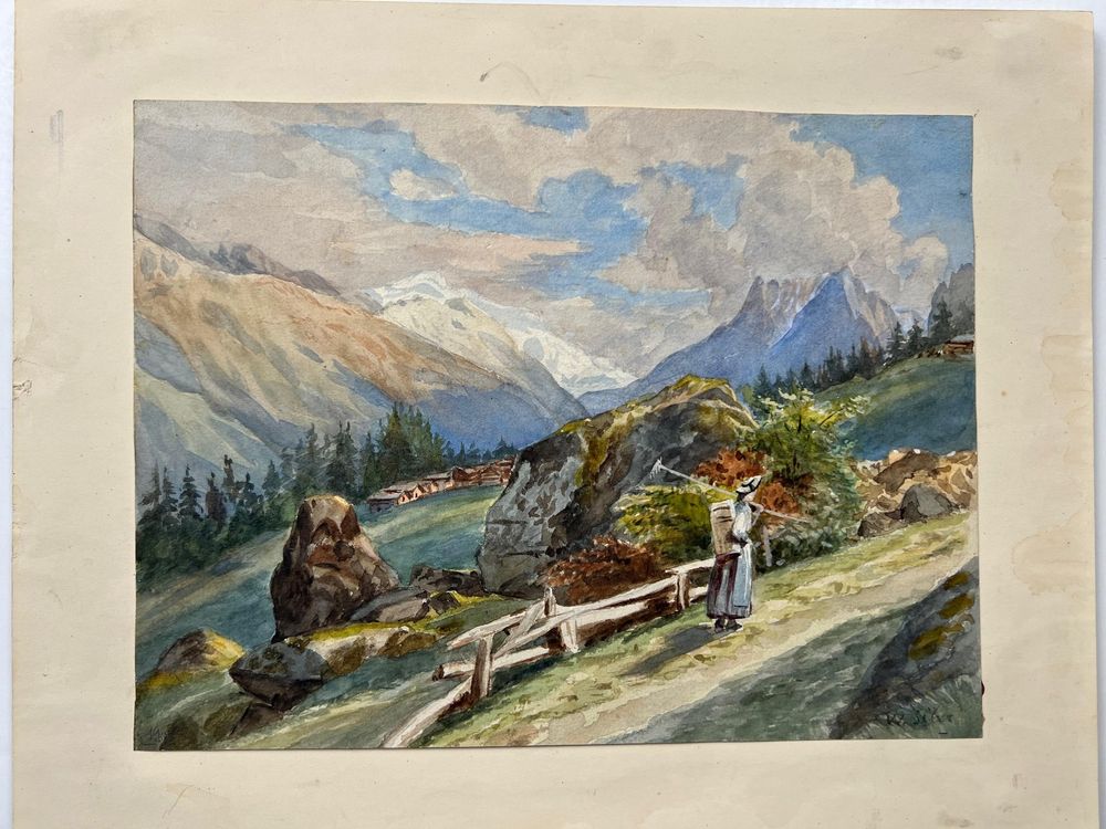 Sehr Alte Landschafts Aquarell Signiert. (Gebraucht) in Neuhausen am Rheinfall für CHF 20 – mit ...