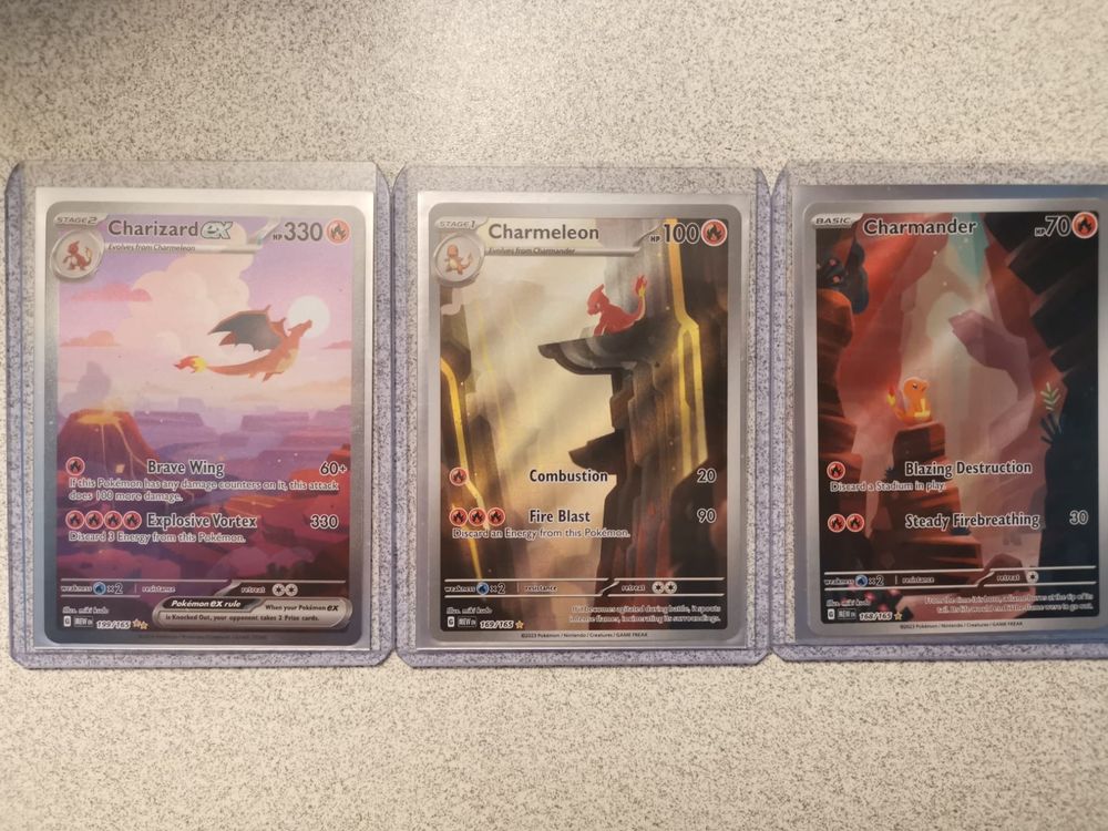 Charmander, Charmeleon, Charizard ex, Pokemon 151 | Kaufen auf Ricardo