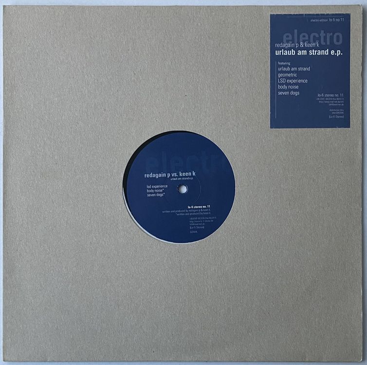 Redagain P & Keen K, Urlaub am Strand EP (Electro) (Gebraucht) in Flums ...