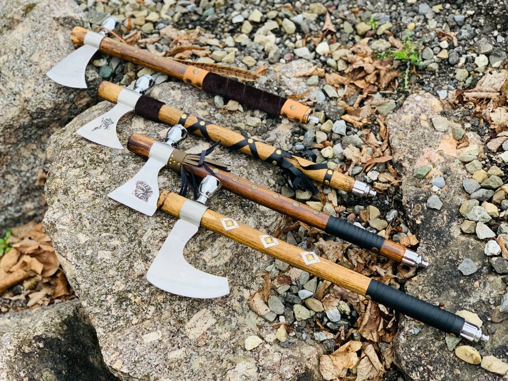 4 tlg. Indianer Messer BUNDLE AXT Friedenspfeife 47cm NEU | Kaufen auf ...