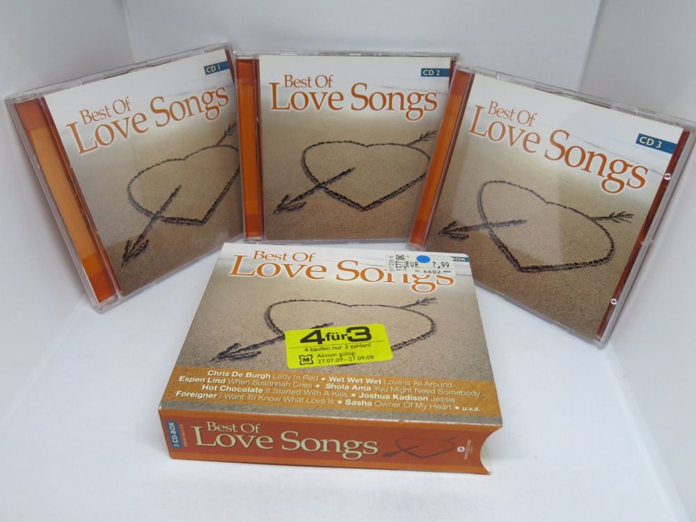 3 CD Box Set Best Of Love Songs incl Chicago Cher Scorpions (Gebraucht ...