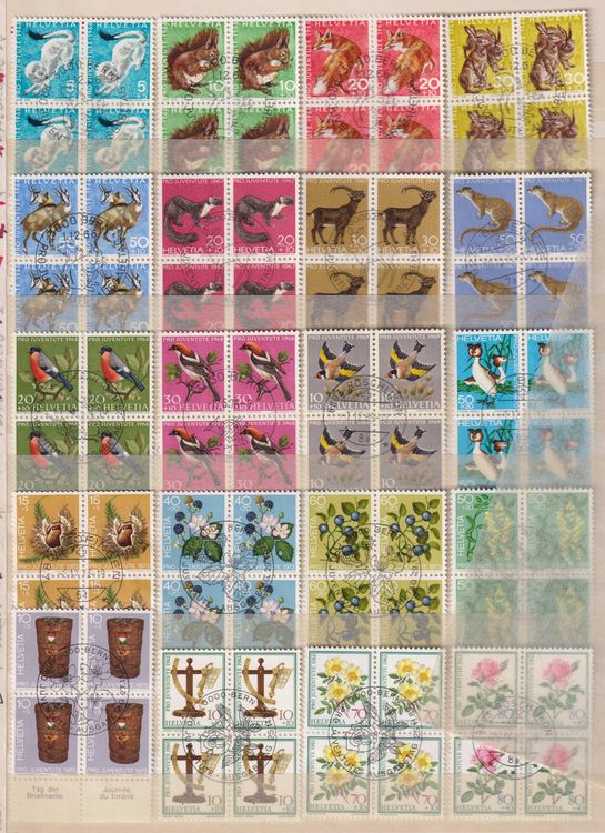 PJ 4-er-Blocks. 49 versch. ETS od. zentr. Rundstempel (2) (Gebraucht ...