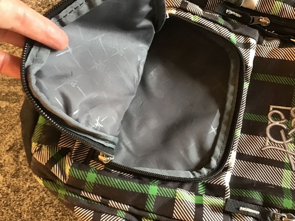 Schulsack grün kariert plus Turnsäckli | Kaufen auf Ricardo