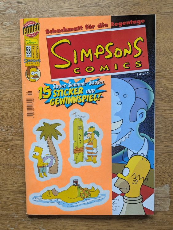 Simpsons Comic 58 mit Extras (15x Stickers) | Kaufen auf Ricardo
