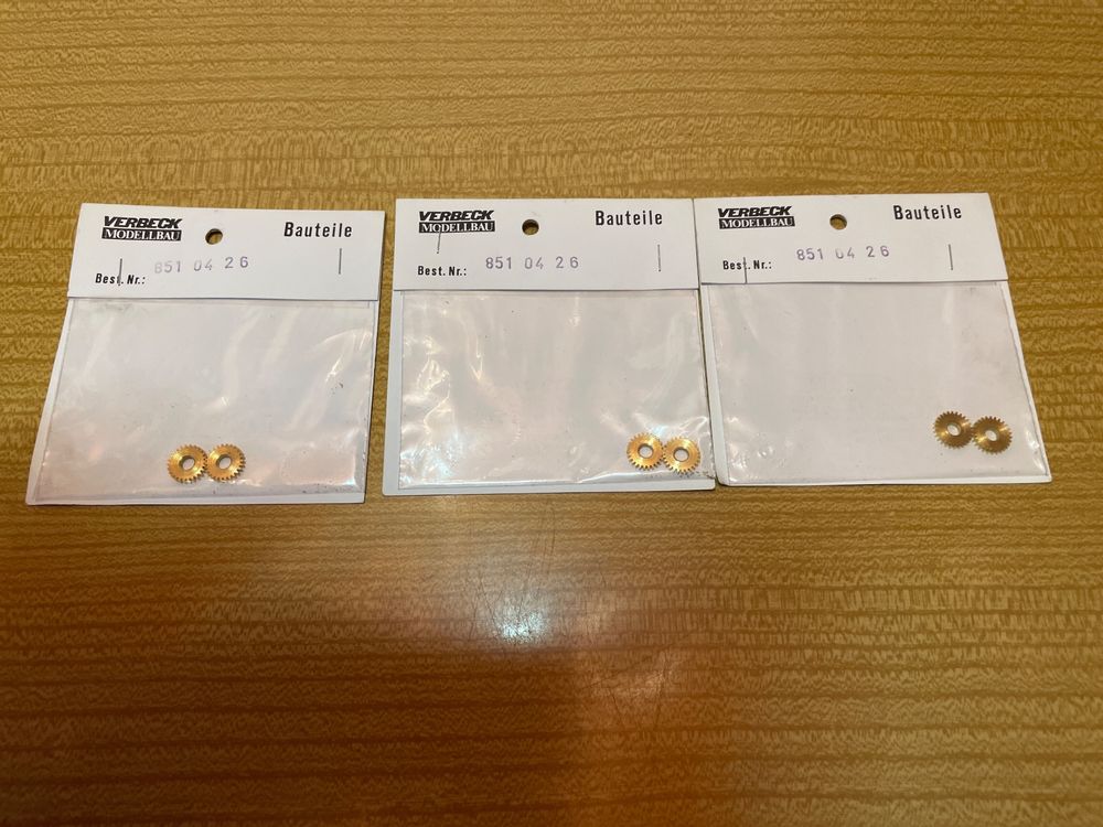 Verbeck Modellbau Zahnräder, 3 Packungen, Neu, 851 04 26 (Gebraucht) in ...