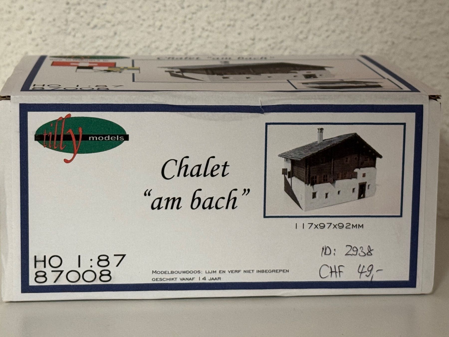 RhB H0m Tilly 87008 Chalet am Bach Resin Bausatz (Neu (gemäss ...