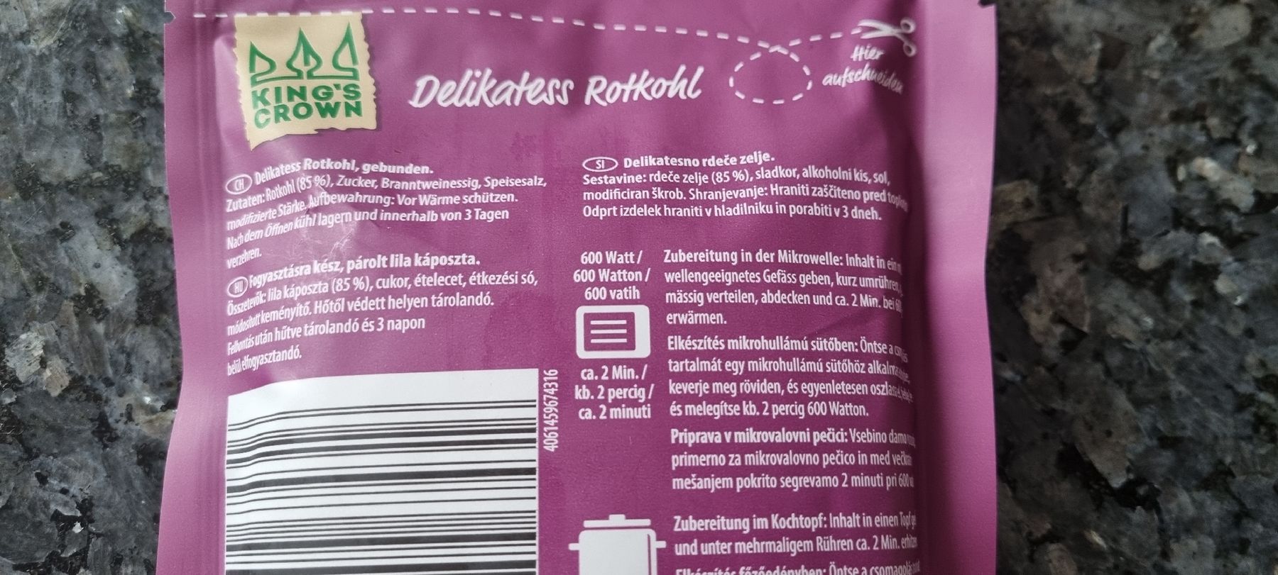 King's Crown Delikatess Rotkohl, neu, originalverpackt 400g (Neu ...